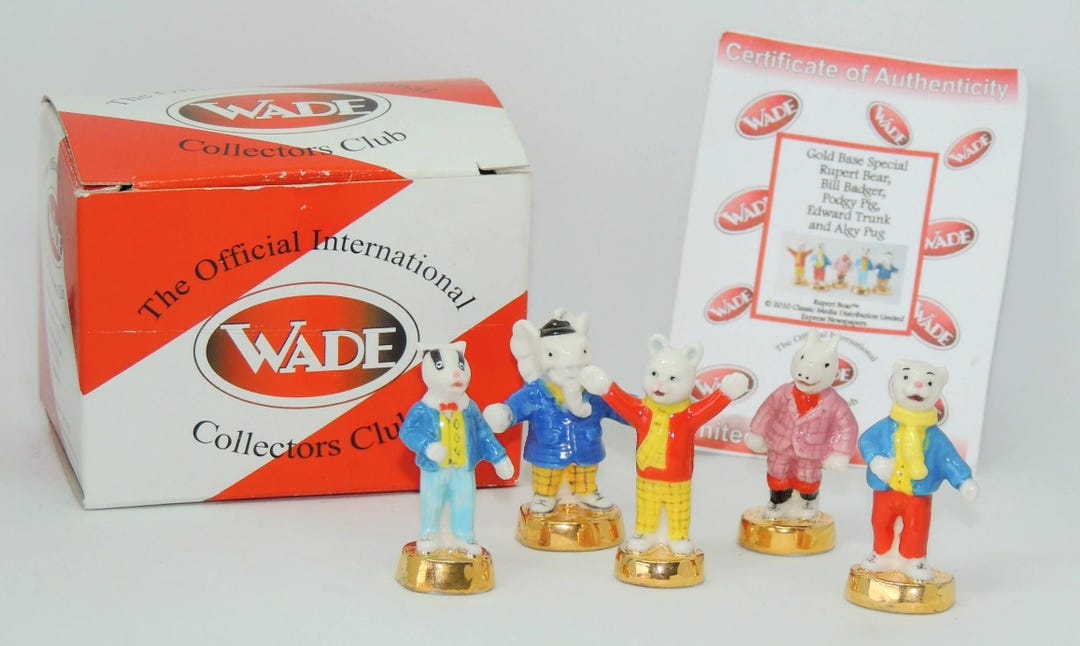 Wade Whimsies - Rare - Rupert Bear and Friends - Gold Base Limited ...