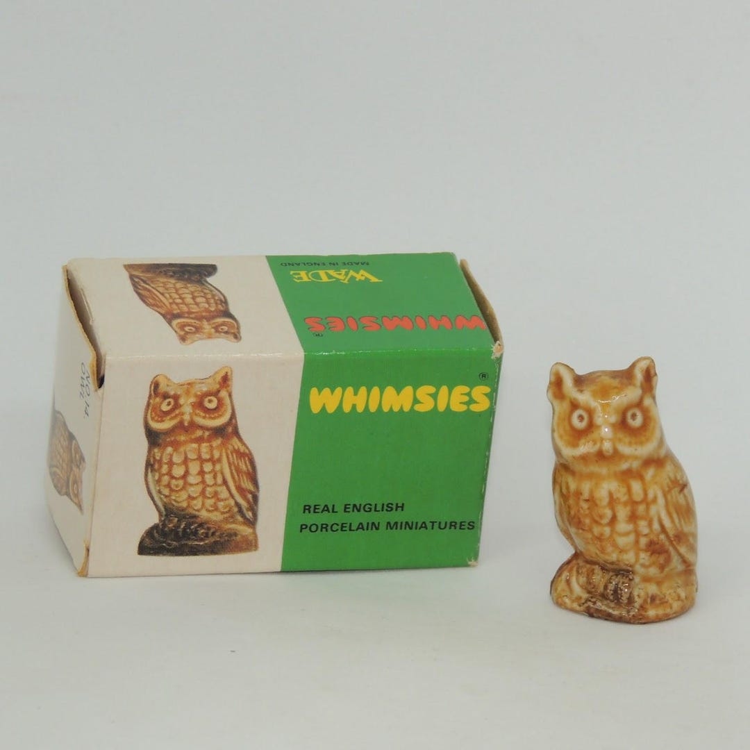 Wade Whimsies - Golden Brown Barn Owl - in Original Box -1972-84. - Etsy