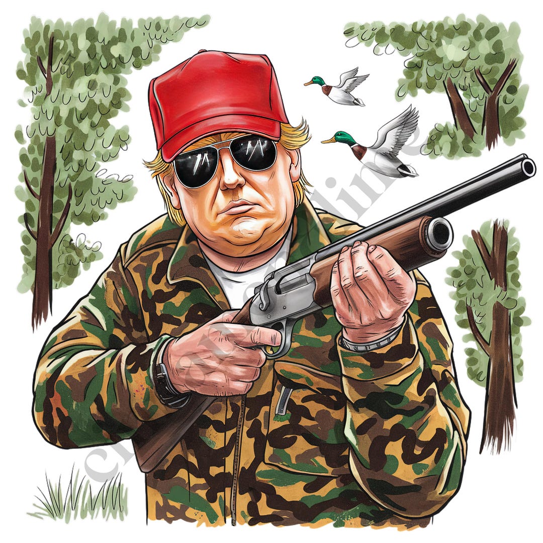 Trump Camo Duck Shirt Png, Deer Hunting Design, Outdoor Sublimation ...