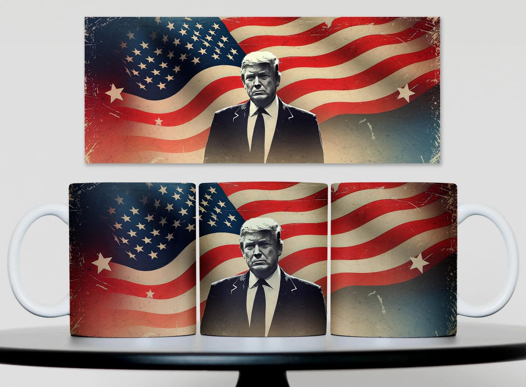 Donald Trump Coffee Mug PNG, Patriotic American Pride Sublimation ...