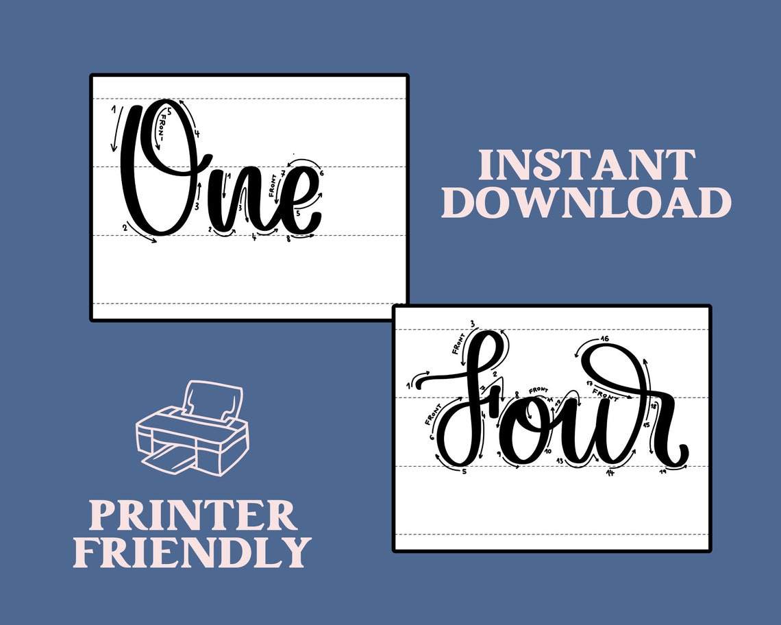 Knitted Wire Art Numbers Template: I-cord Knitting Guide (PDF Bundle ...