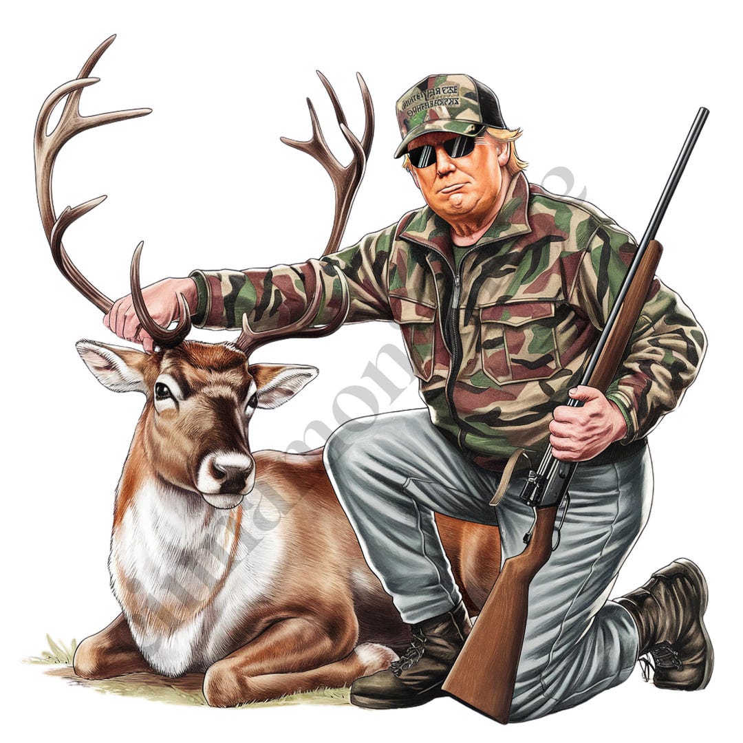 Trump Camo Hunting Shirt Png, Deer Hunting Design, Outdoor Sublimation ...