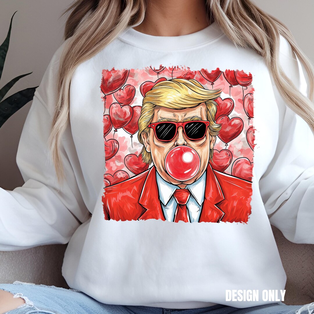 Trump Blowing Bubble Gum PNG, Patriotic Political Republican MAGA 47th ...