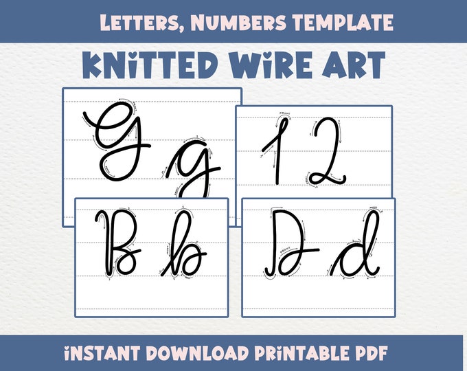 Custom Knitted Wire Word Designer, Knitted Wire Art Template, Cursive ...