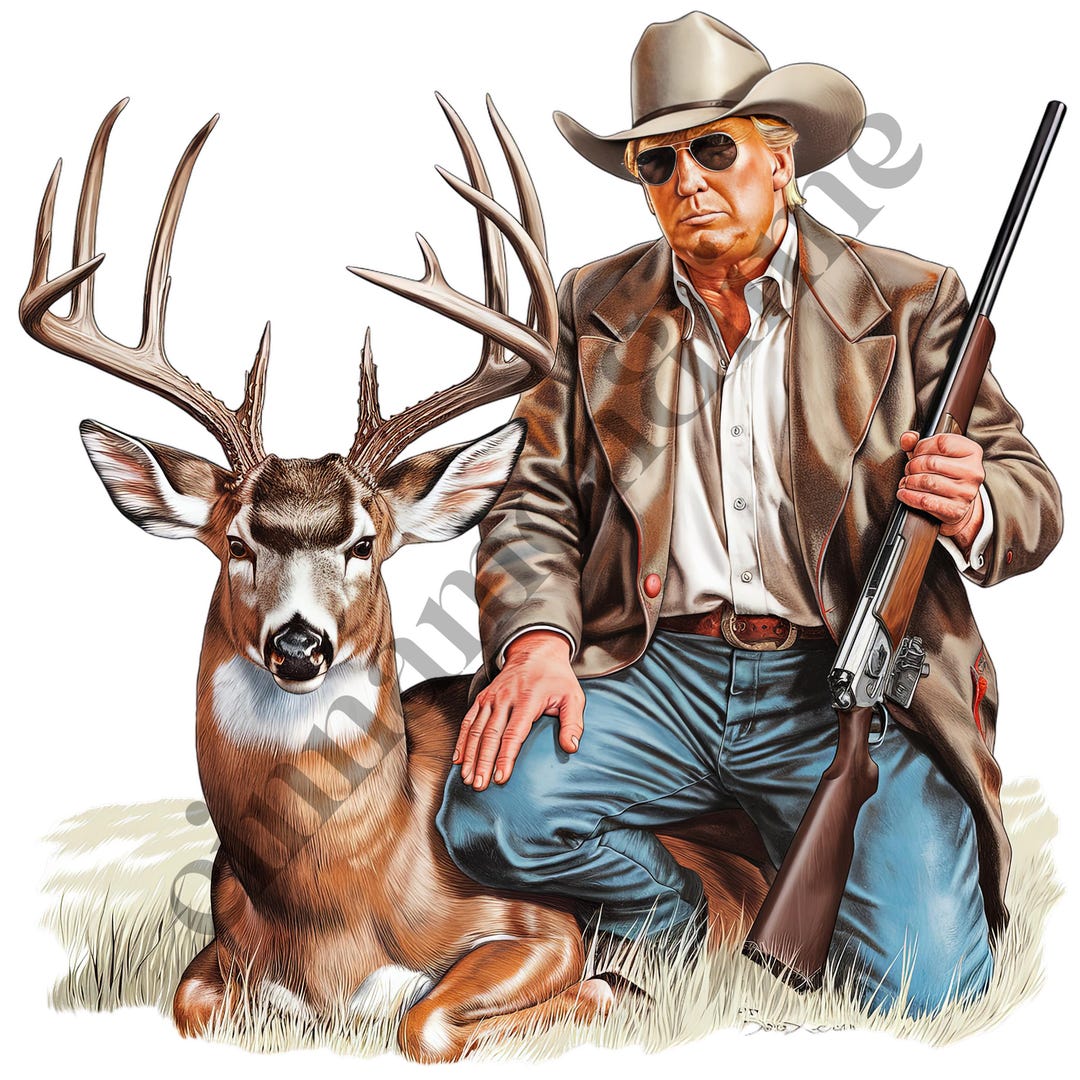 Deer Hunting Trump PNG: Outdoors Sublimation Design (digital Download ...