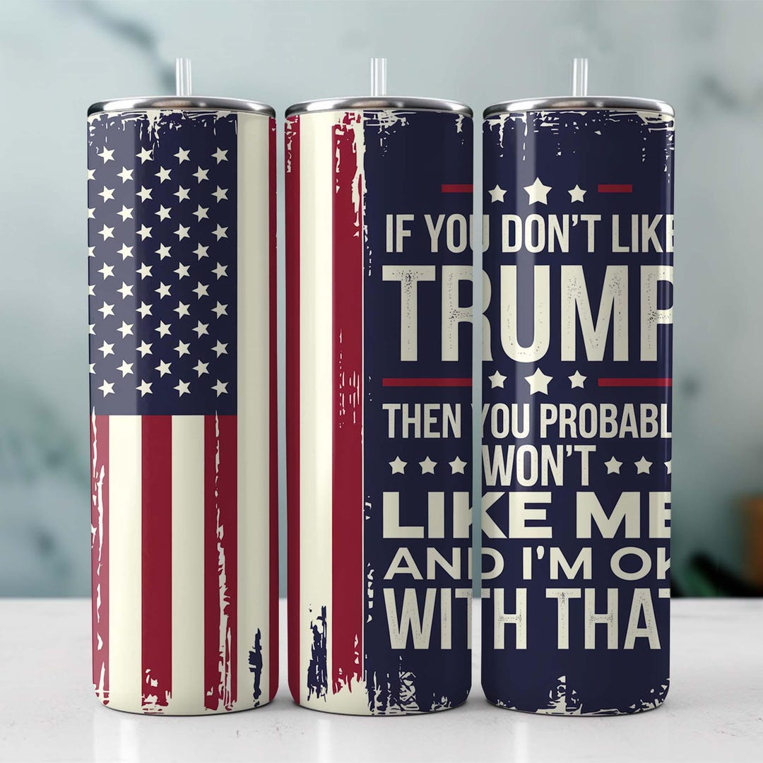 Trump Tumbler Wrap: USA Flag MAGA Sublimation Design (PNG) - Etsy