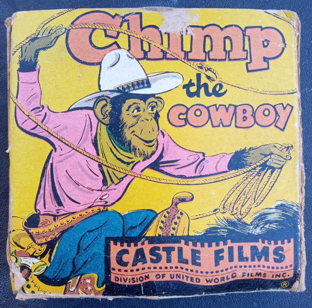 16mm Film - Castle Films "chimp THE Cowboy" - 100' Film Reel - Free ...