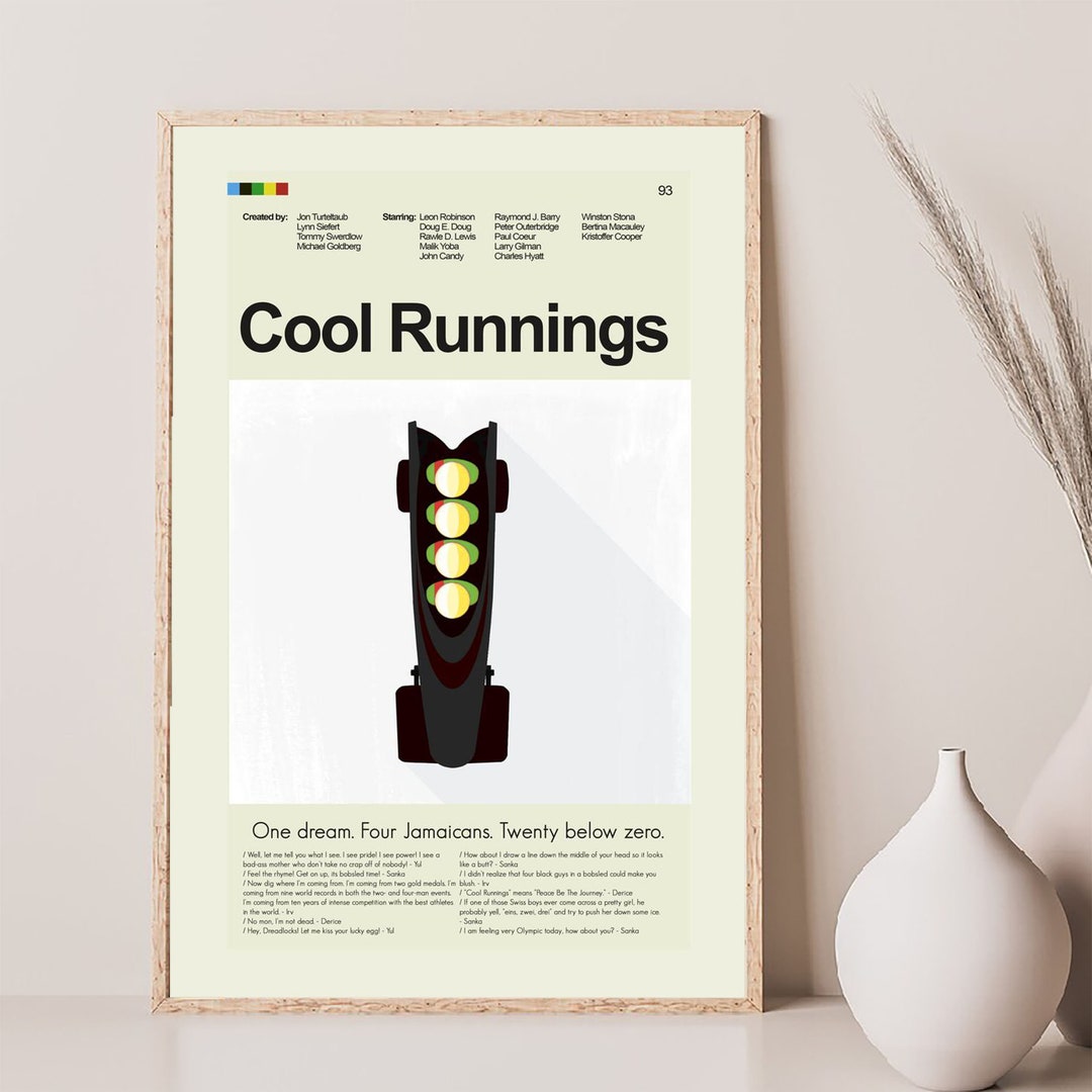 Mid Century Modern Cool Runnings Poster Retro Movie Print - Etsy
