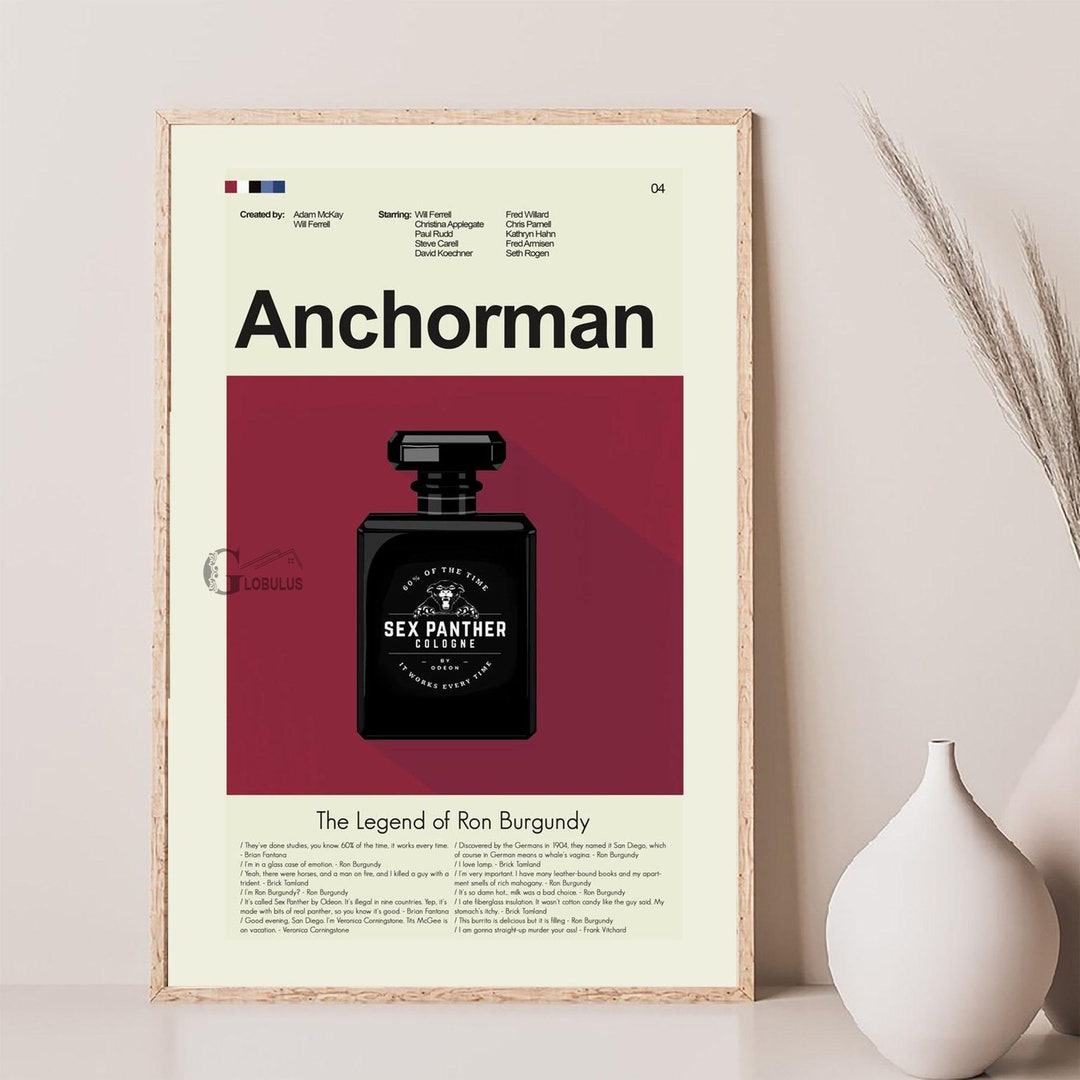 Mid Century Modern Anchorman: the Legend of Ron Burgundy - Etsy