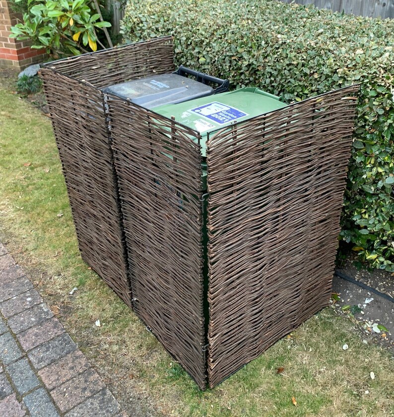 Willow Wheelie Bin Screen double - Etsy UK