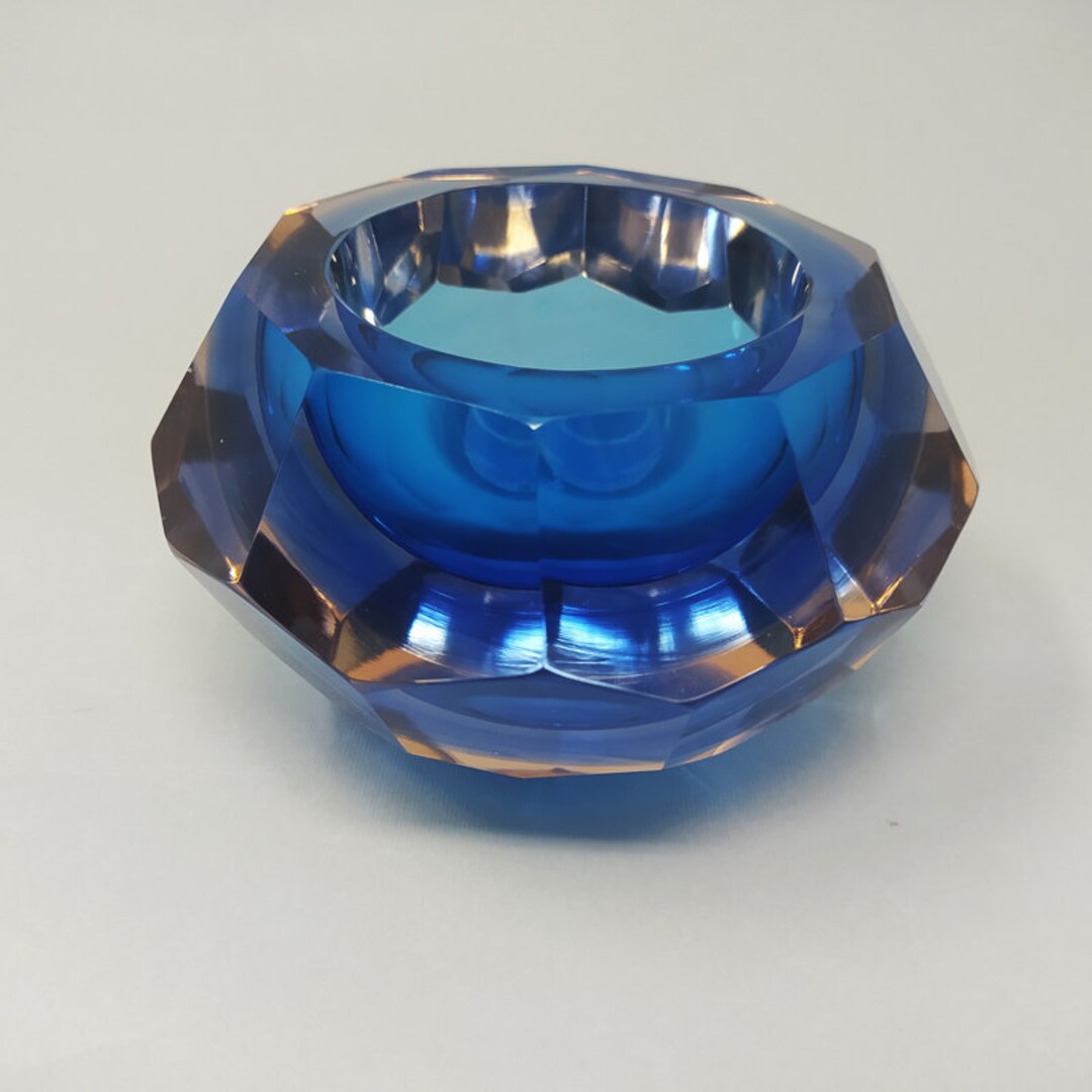 1960s Gorgeous Big Blue Bowl or Catchall Designed by Flavio Poli for ...