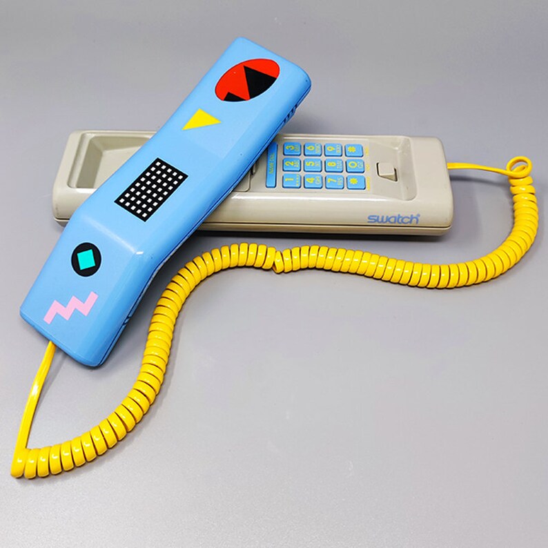 1980s Gorgeous Swatch Twin Phone deluxe. Memphis Style - Etsy