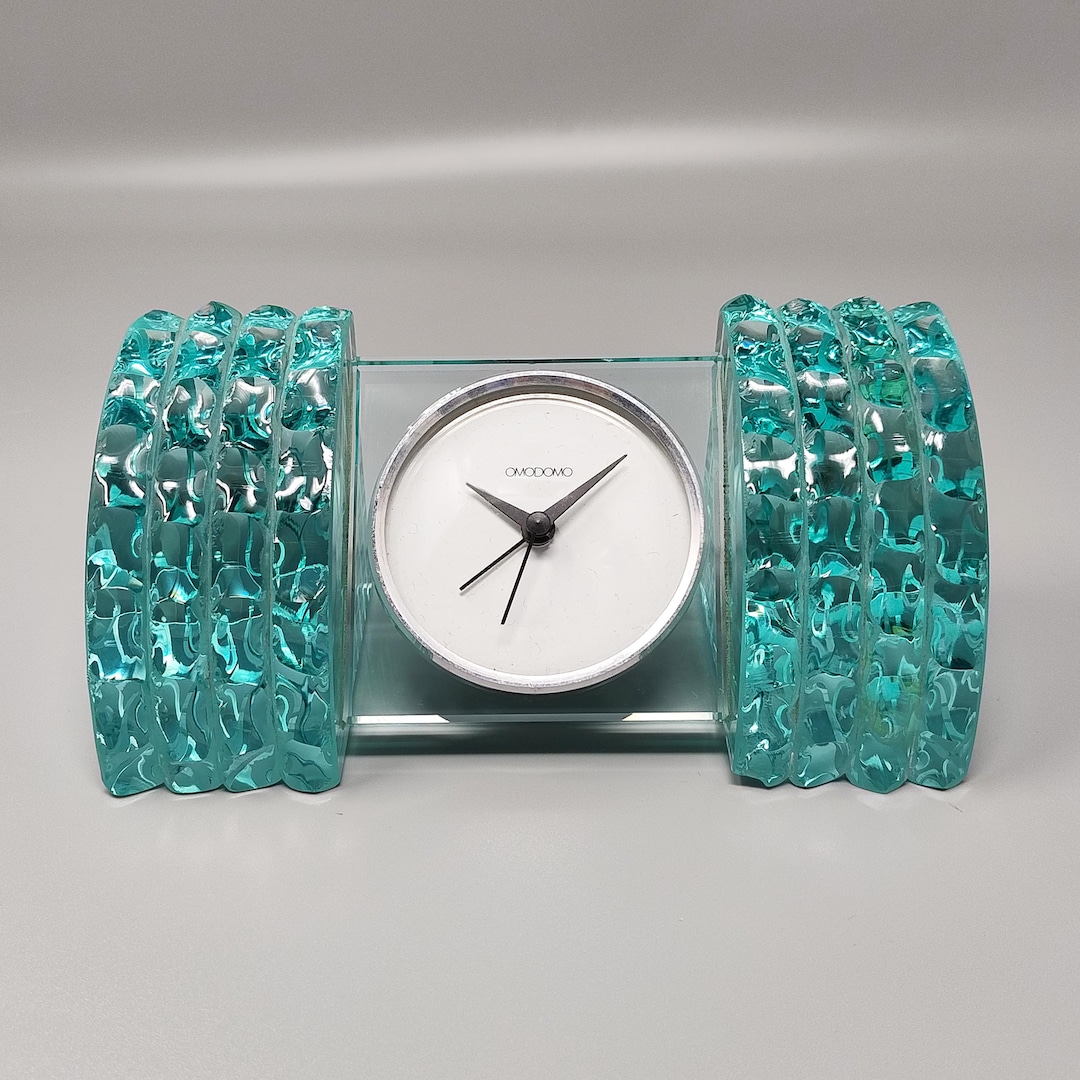 1970s Astonishing Table Clock by Omodomo in Crystal. Made in Italy - Etsy