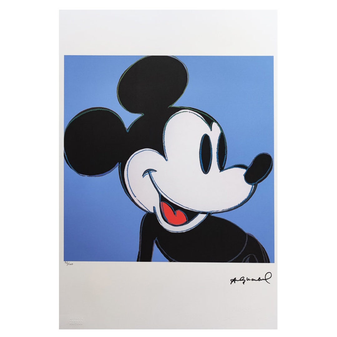 1980s Gorgeous Andy Warhol "mickey Mouse" Limited Edition Lithograph - Etsy