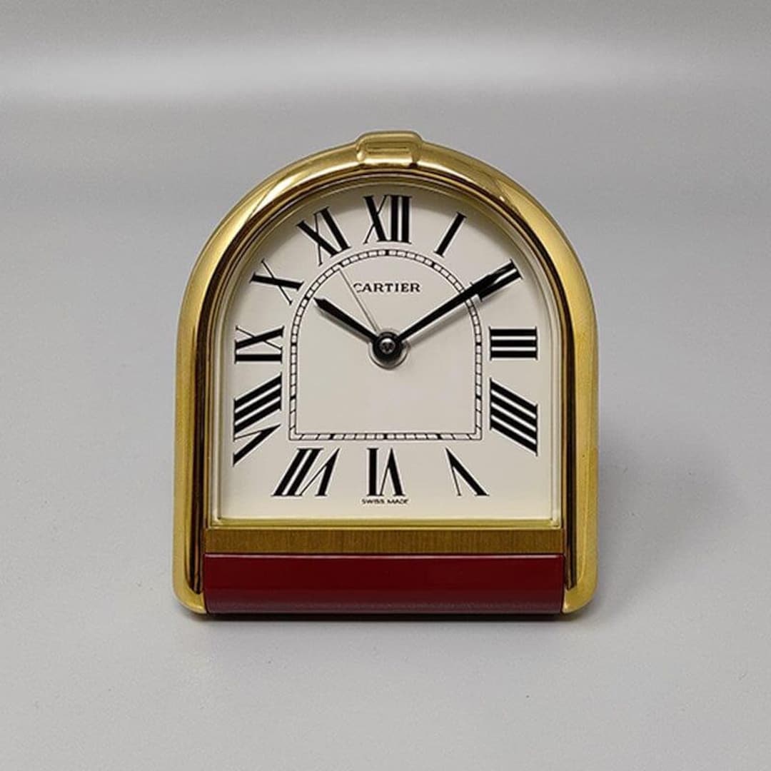 1980s Gorgeous Cartier Romane Alarm Clock Pendulette. Made in ...