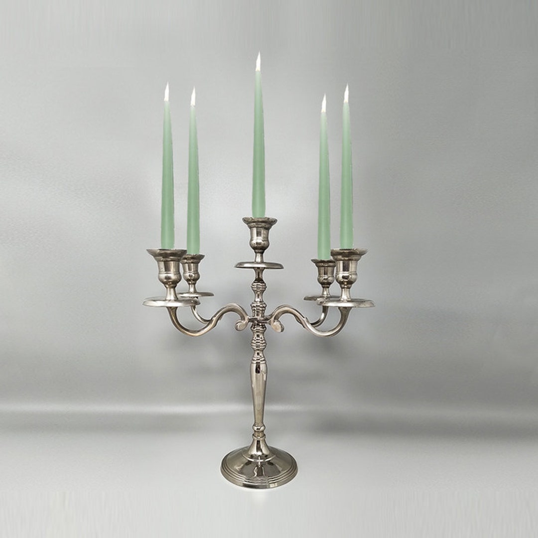 1950s Stunning Candelabra for Five Candles in Stainless Steel. Handmade ...