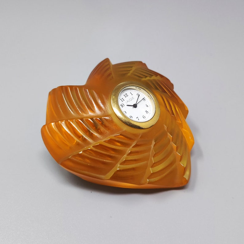 1990s Astonishing Amber Clock by Lalique in Crystal. Made in France - Etsy