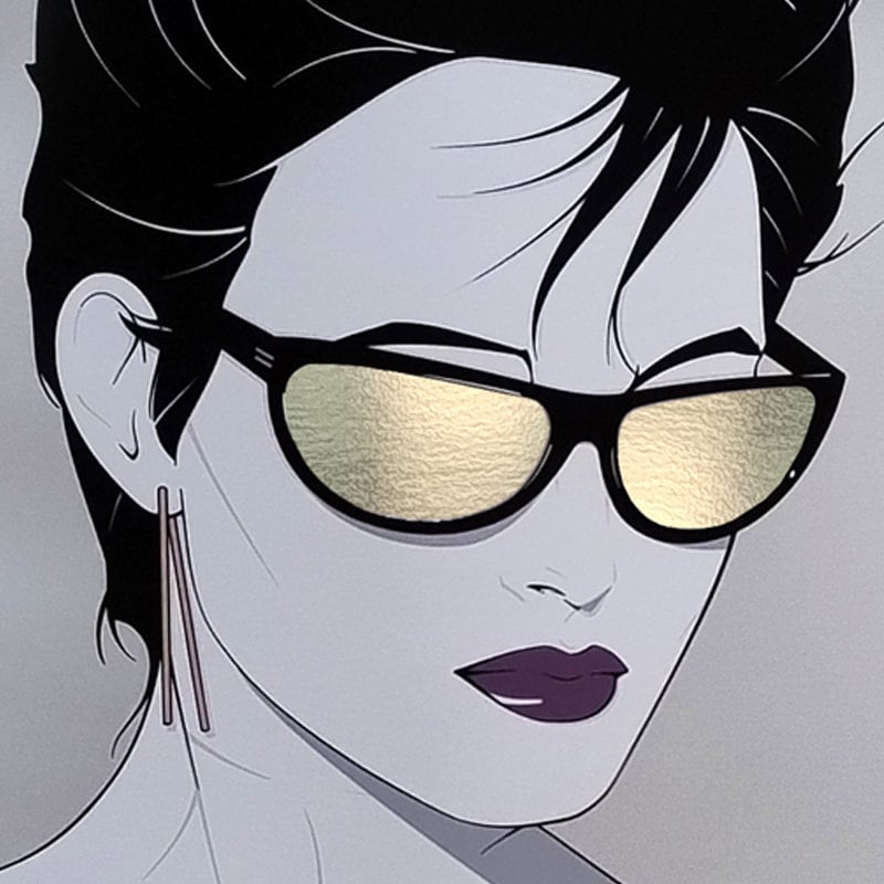 1980s Original Gorgeous Patrick Nagel "silver Foiled Sunglasses" Art ...