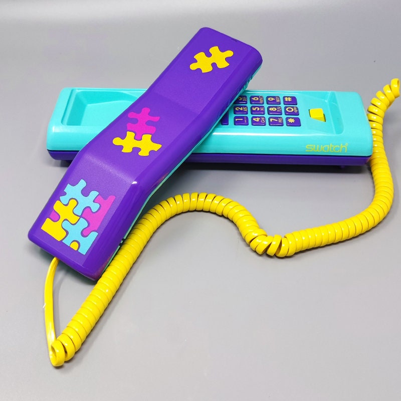 1980s Gorgeous Swatch Twin Phone puzzle With Box. - Etsy