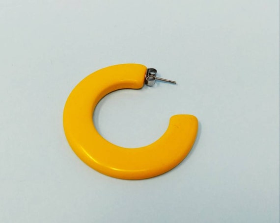 1980s Stunning Vintage Pair of Yellow Earrings - Gem