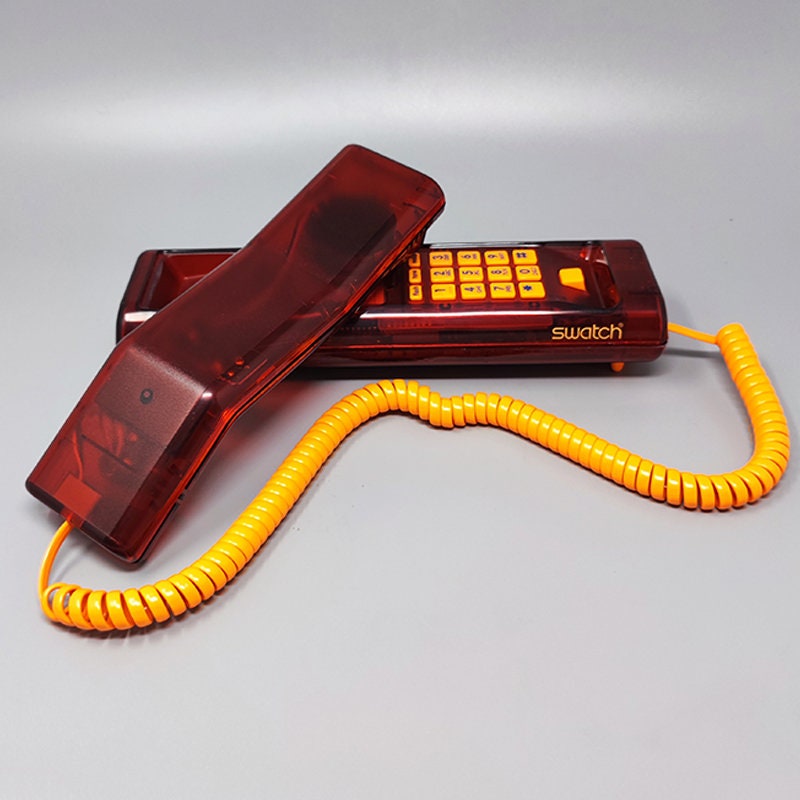 1990s Gorgeous Swatch Twin Phone deluxe. Memphis Style - Etsy