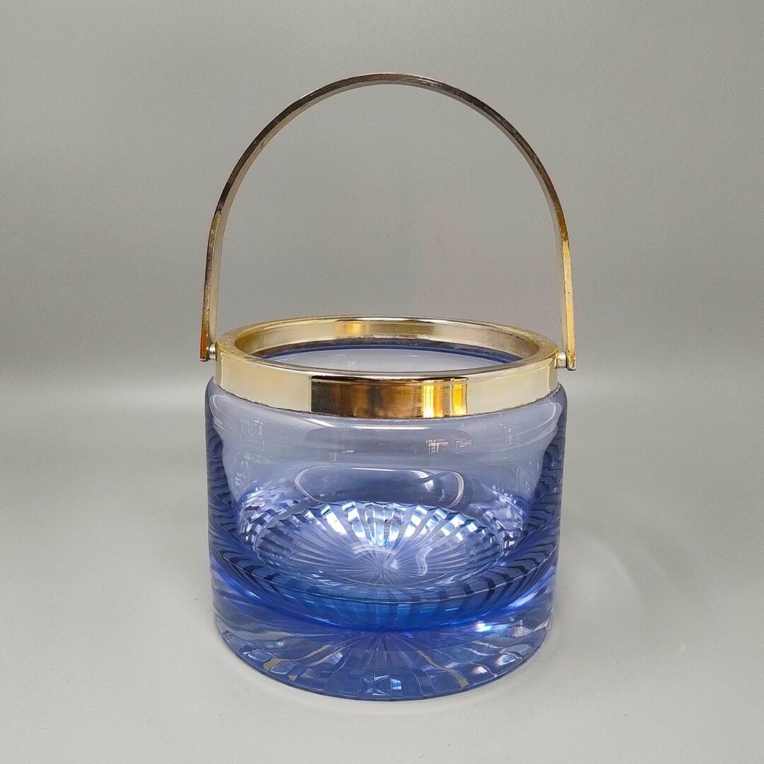 1970s Gorgeous Blue Ice Bucket in Crystal by L.A.C.S. Made in Italy. - Etsy