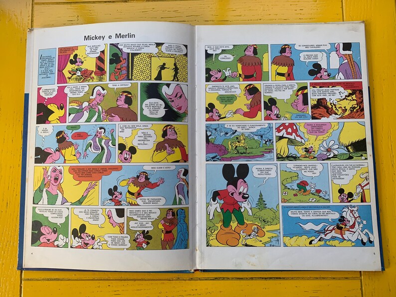 Mickey E Merlin. Mickey Atrave's Dos Seculos - Etsy