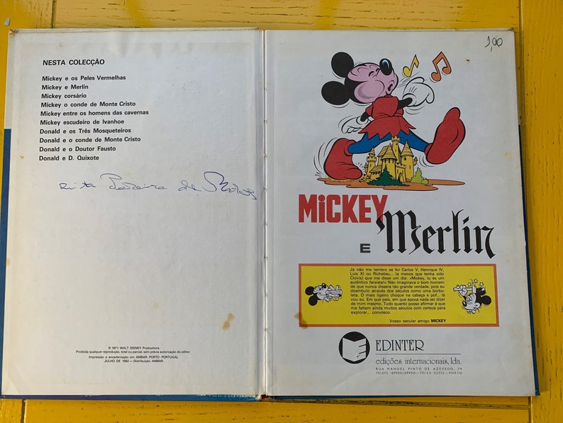 Mickey E Merlin. Mickey Atrave's Dos Seculos - Etsy