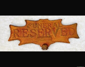 Funeral Reserved Sign - Etsy