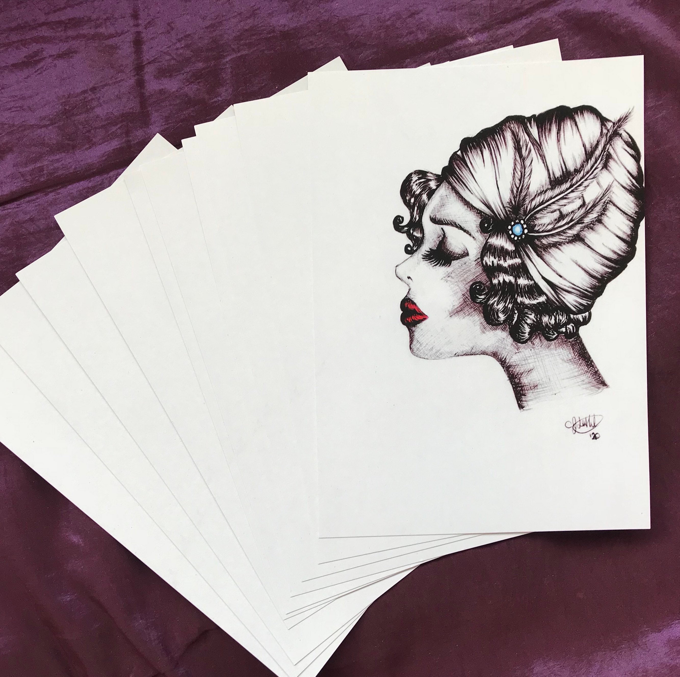 Flapper Girl print - Etsy