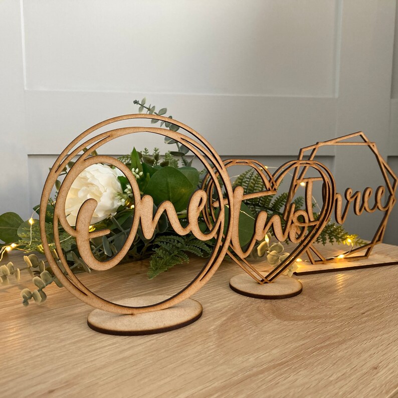 Personalised Table Number Name Signs Wedding Table Decoration - Etsy UK