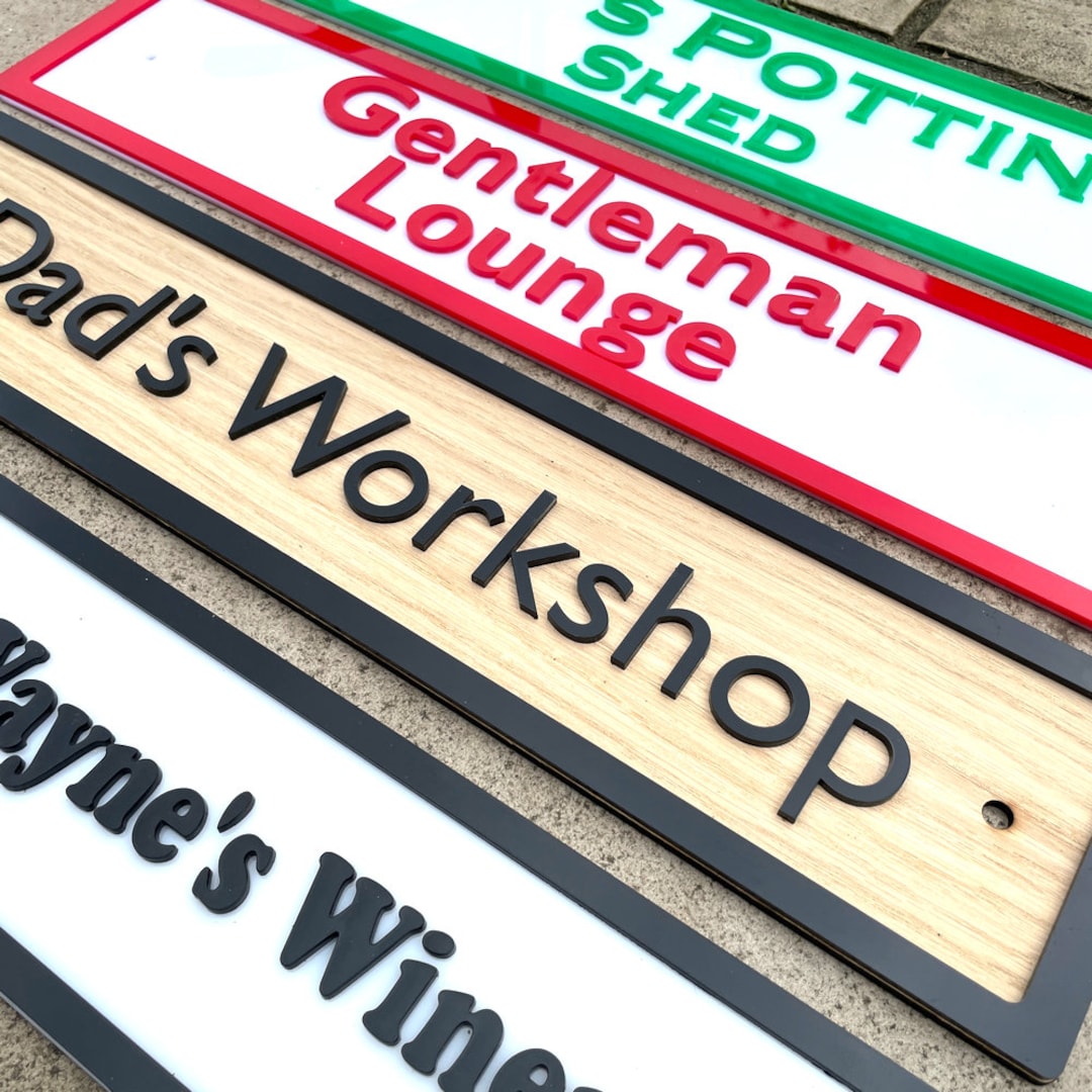 Personalised 3D Road Sign Road Sign Custom Metal Street Sign Make Your ...