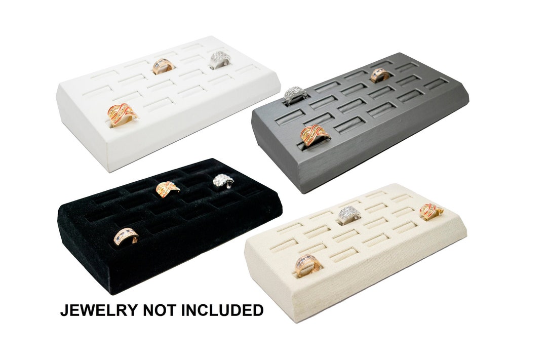 Novel Box™ 18 Slot Ring/cufflink Tray Stand Holder Jewelry Display 8 ...