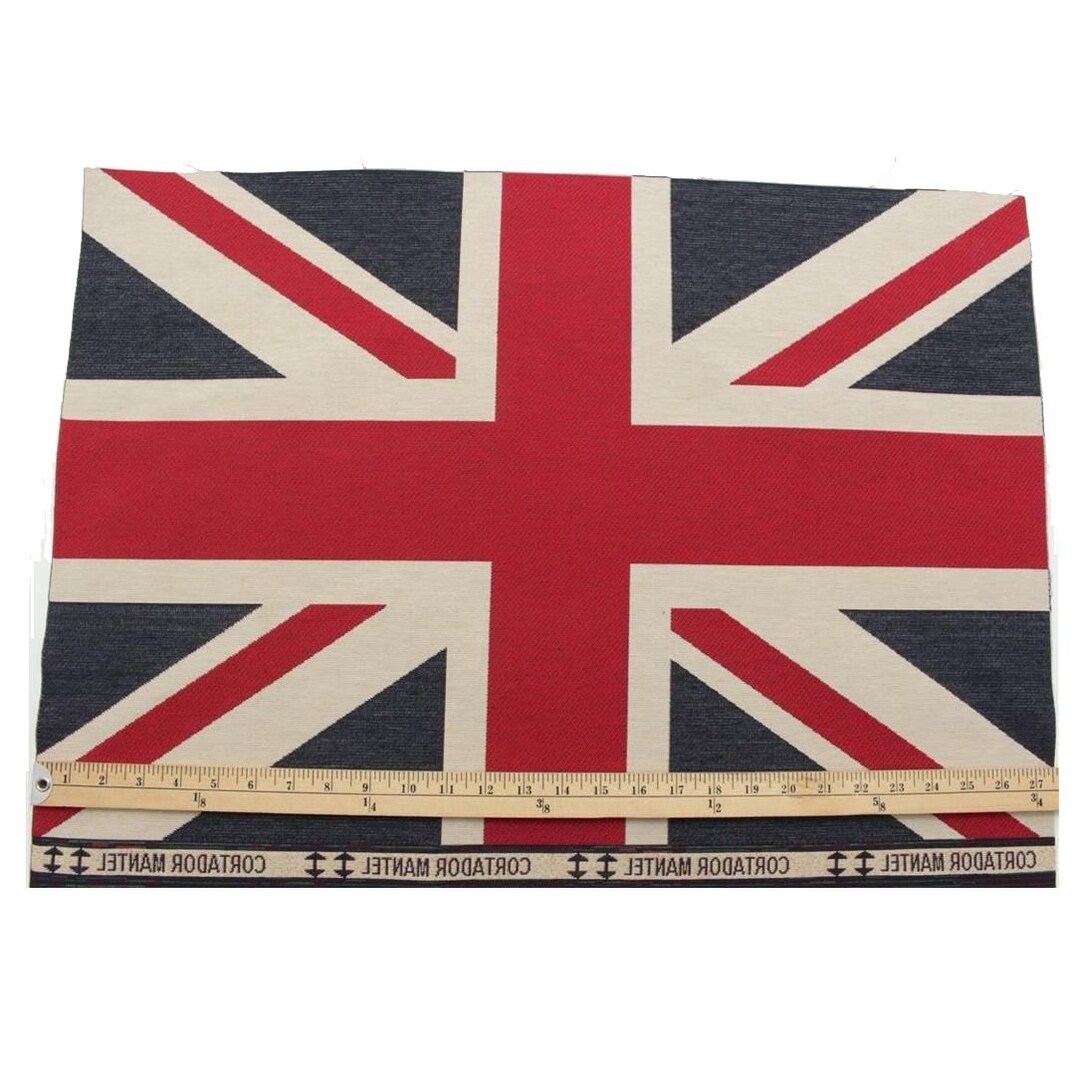 Vintage Style Woven British Flag Panel, Flag Upholstery Panel, 70cm X ...