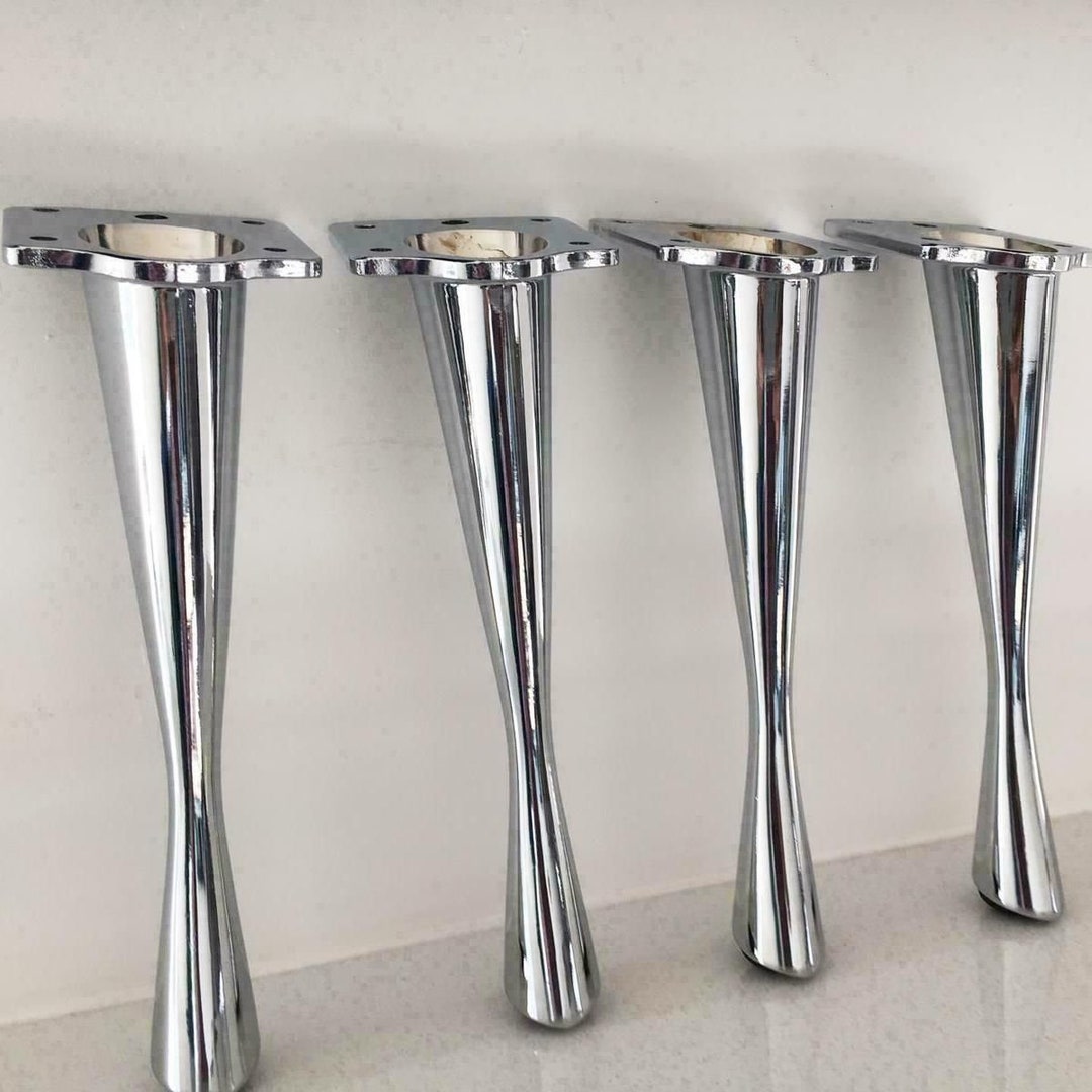 Chrome Tapered French Furniture Legs X 4 - Etsy