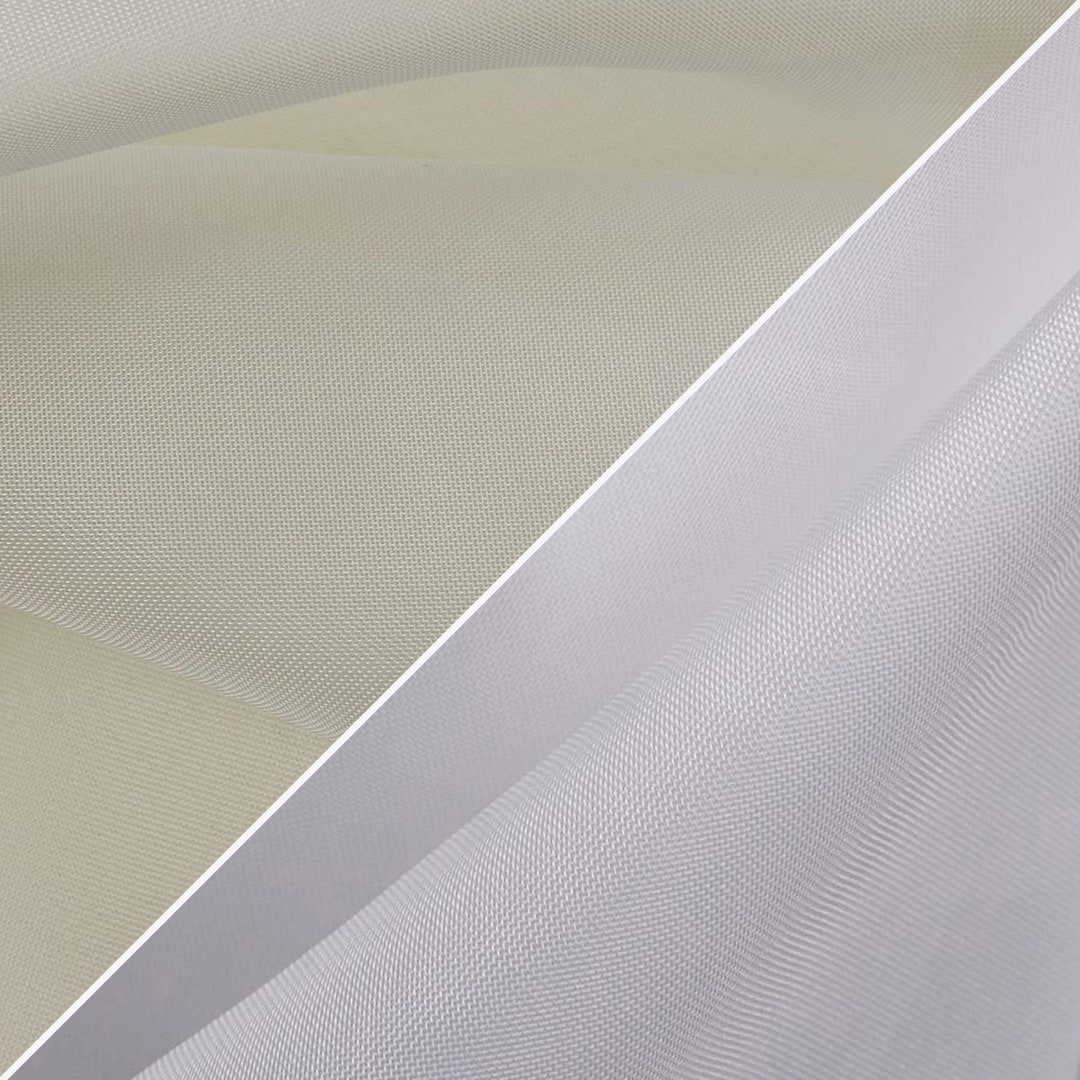 Plain Sheer Curtain Voile 3m Width, Fabric by the Metre White or ...