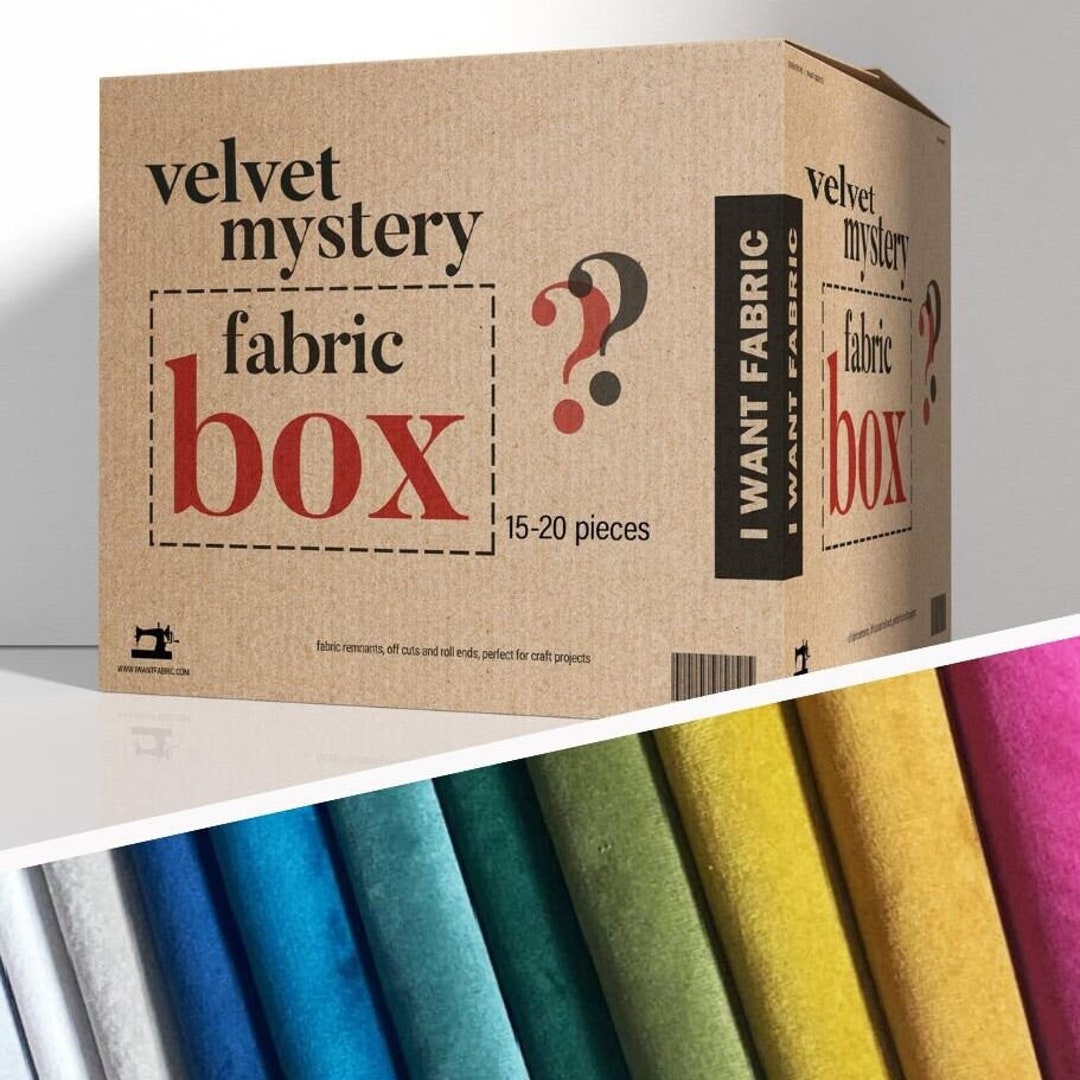Velvet Mystery Fabric Box Surprise Lucky Dip Material Remnants - Etsy