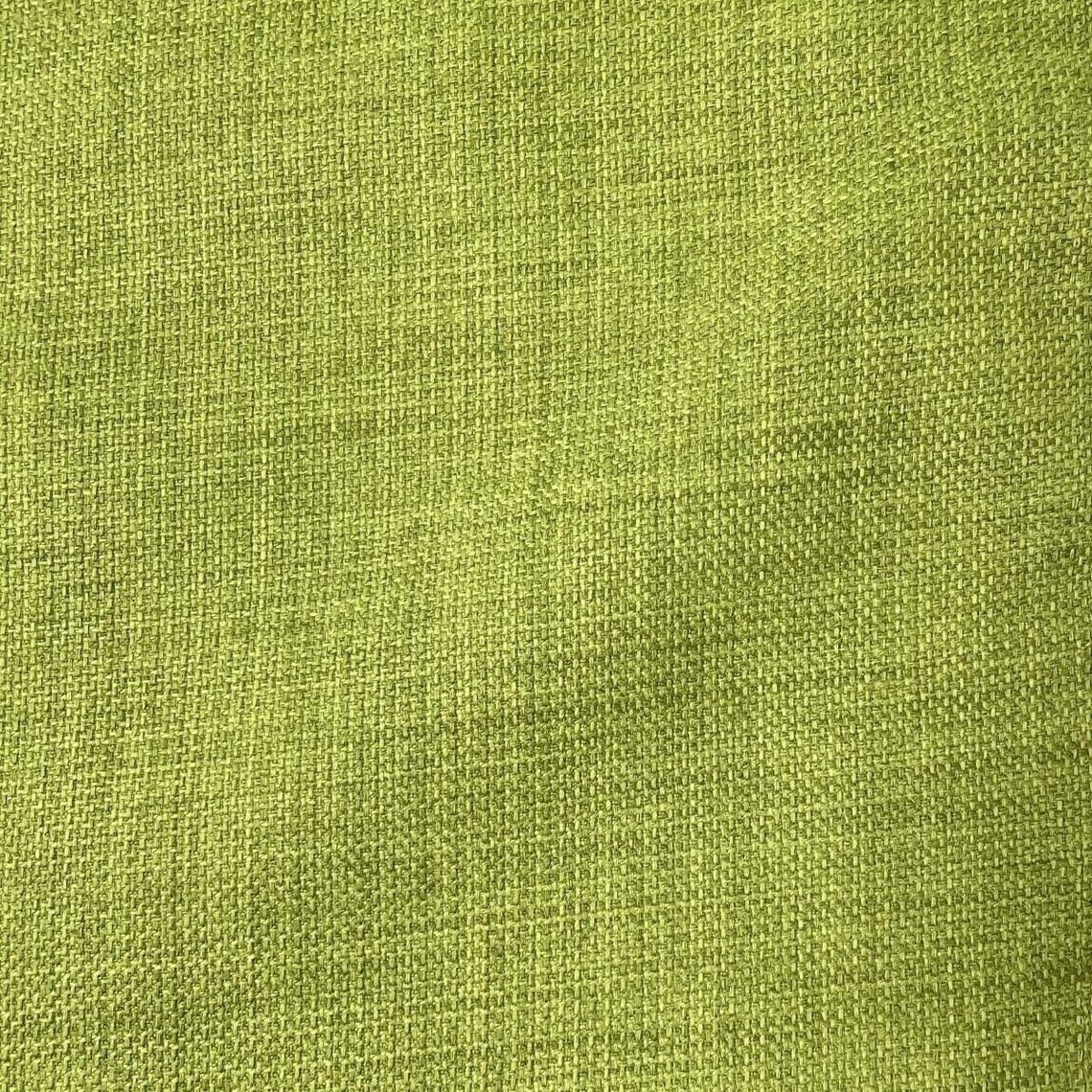 Soft Plain Linen Look Designer Upholstery Fabric Lime Green | Etsy