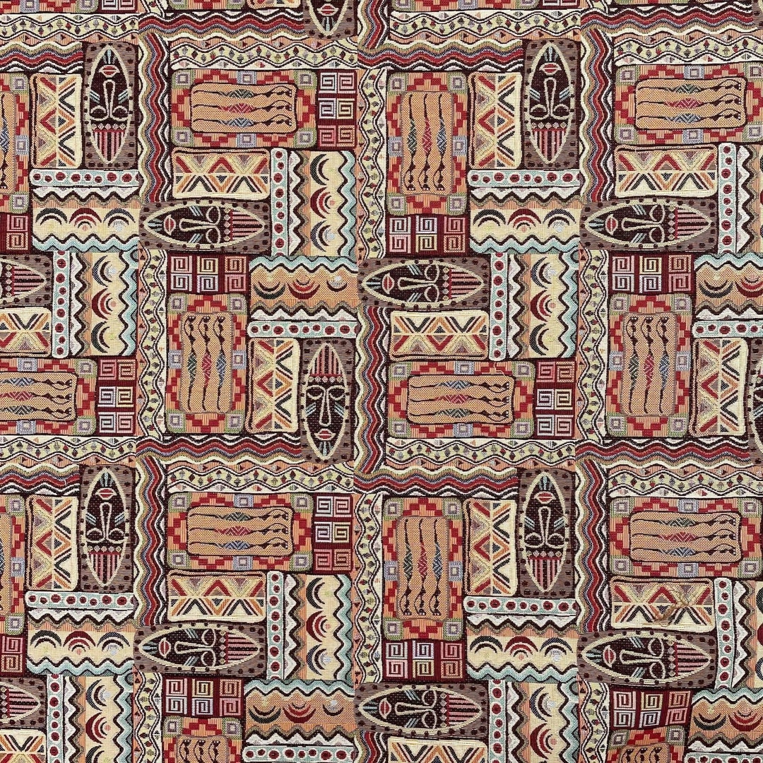 New World Tapestry Upholstery Fabric by the Metre Kenya Patchwork - Etsy