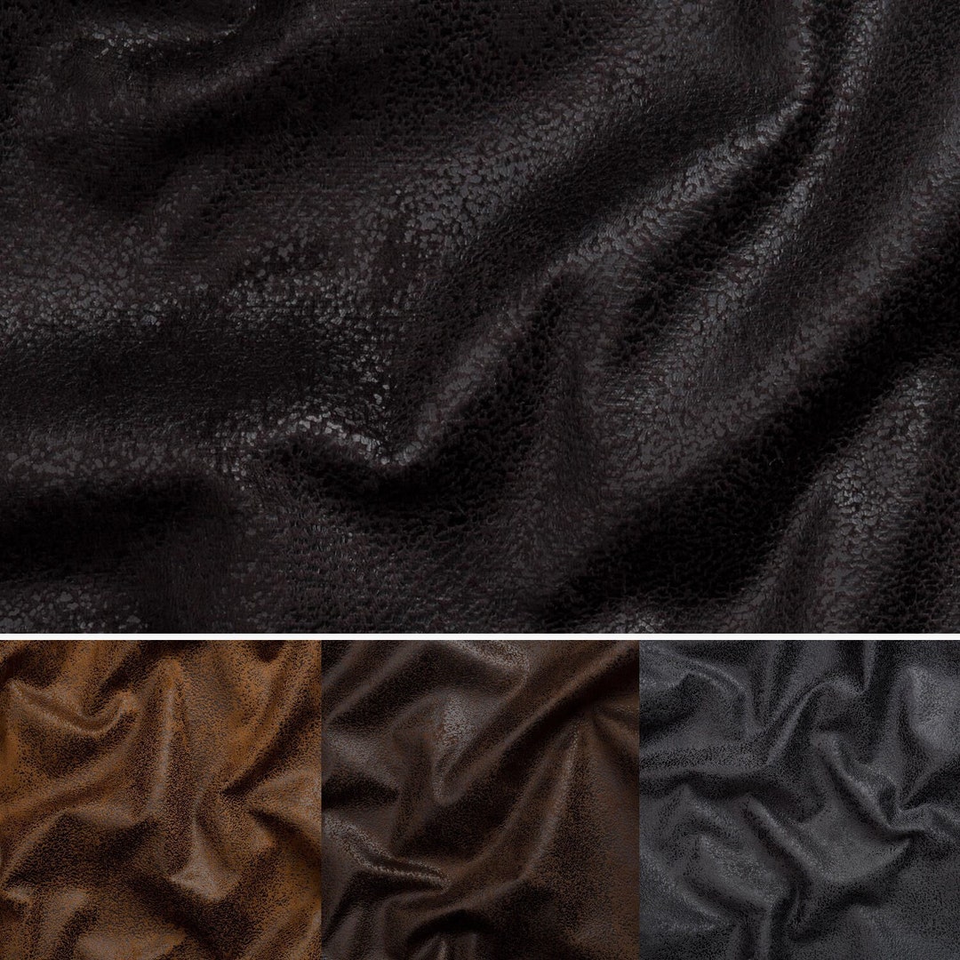 Theo Distressed Faux Suede Upholstery Fabric by the Metre, Suede by the ...