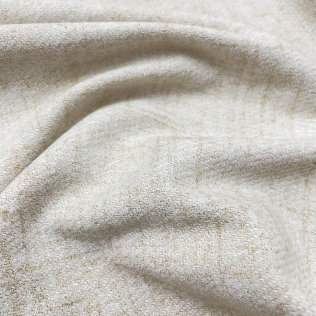 Venice Faux Plain Wool Upholstery Fabric by the Metre Ivory - Etsy
