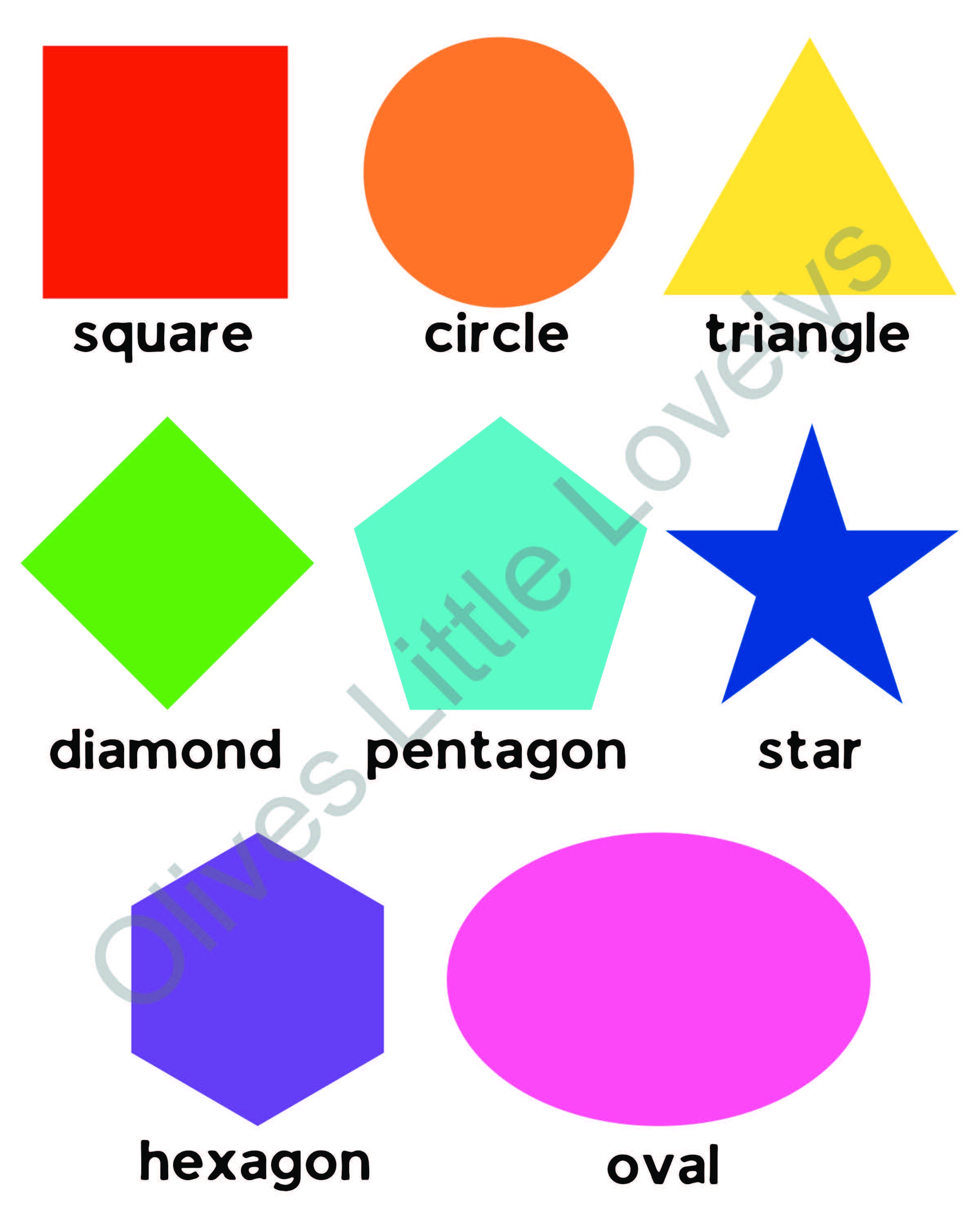 Alphabet, Numbers & Shapes - Playroom Wall Decor - Art - Children ...