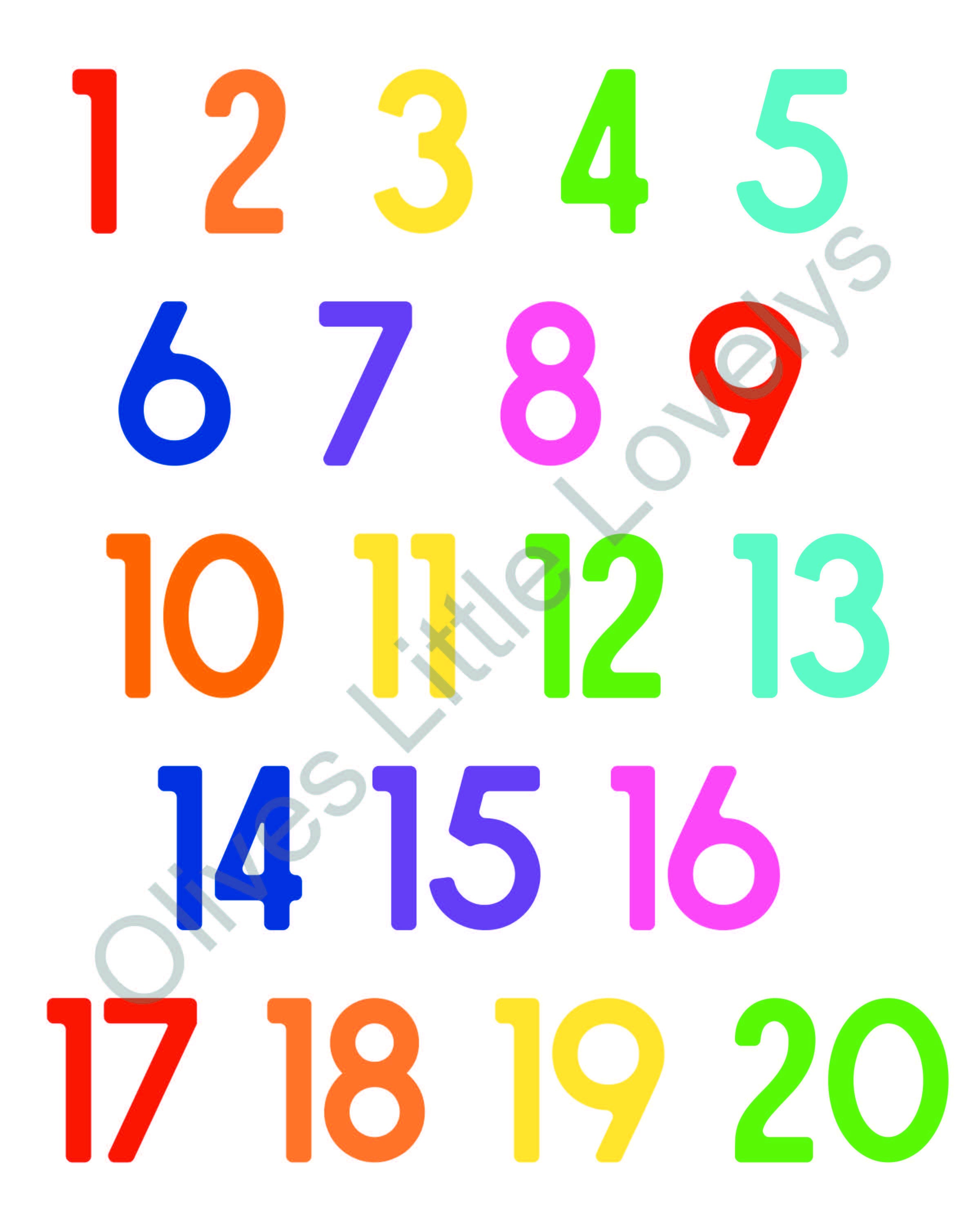 Alphabet, Numbers & Shapes - Playroom Wall Decor - Art - Children ...