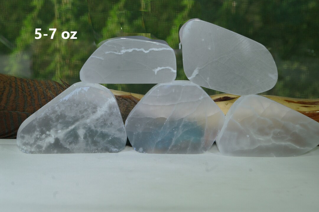 Polished Selenite Slab Selenite Charging Plate Polished Selenite Pieces ...
