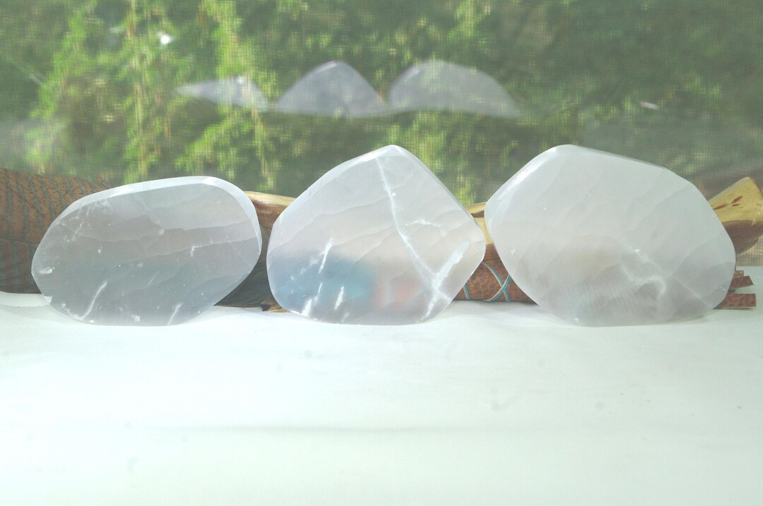 Polished Selenite Slab - Selenite Charging Plate - Polished Selenite ...