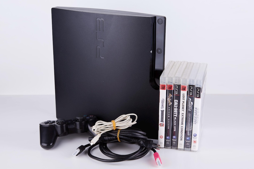 Playstation 3 Slim 320GB | Fully Working PS3 Console | 6 Game Discs ...