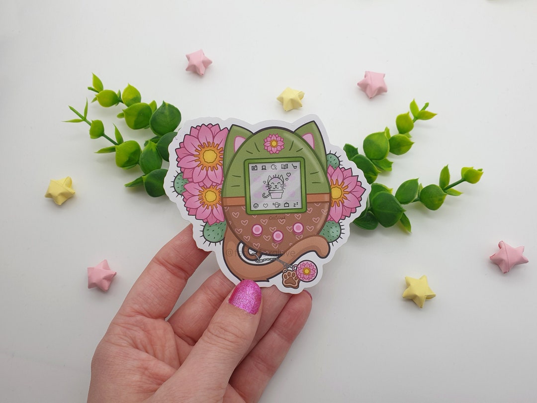 Vinyl Sticker - Cat-cus Virtual Pet - Single Matte Weatherproof Cute - Etsy