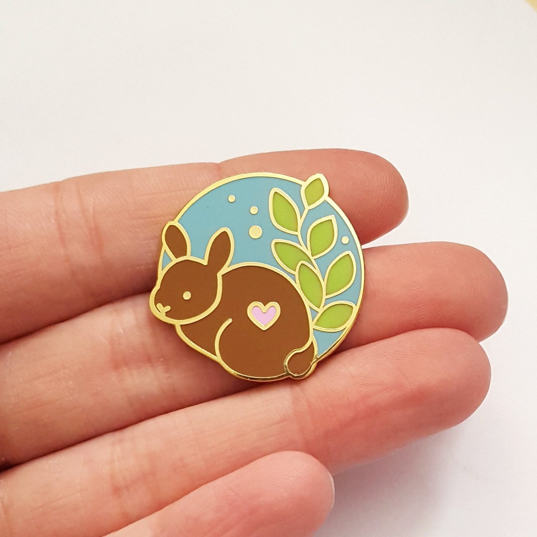 Enamel Pin Badge - Blue Baby Bunny - Cute Rabbit Hard Enamel Lapel Pin ...