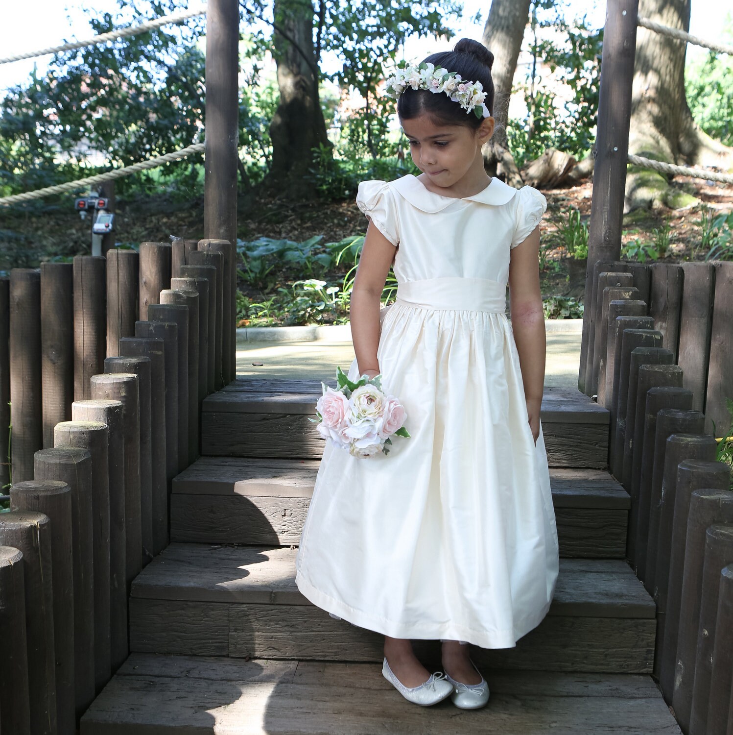 Alice Flower Girl Dress Communion Dress100% Silk - Etsy