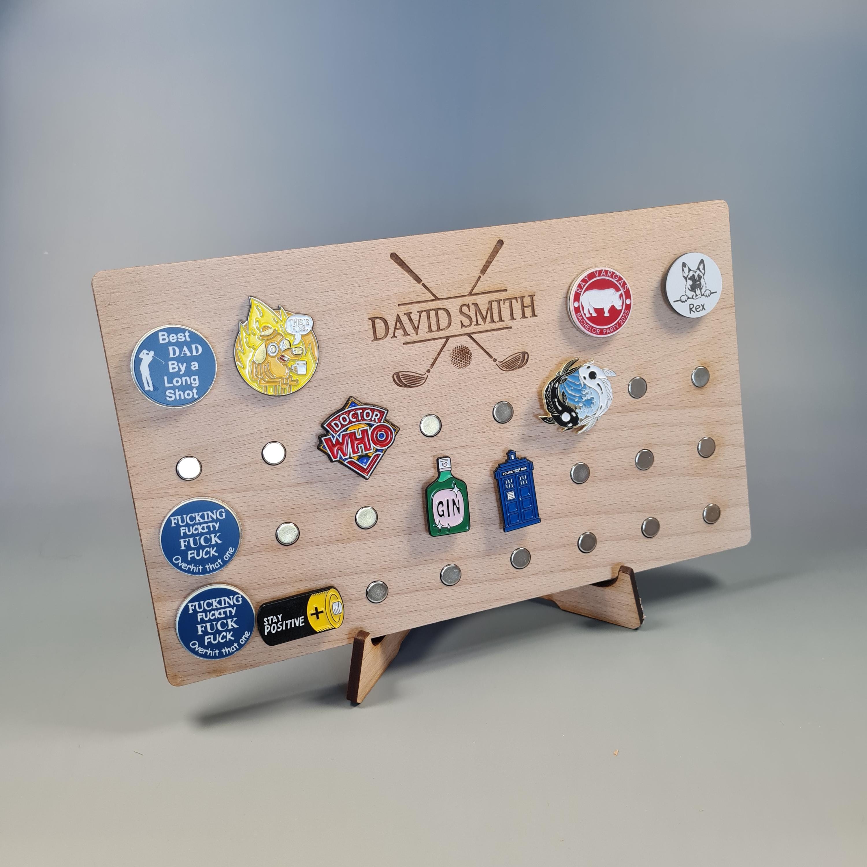 Golf Ball Marker Holder Display Case Stand Organiser Store Rack ...